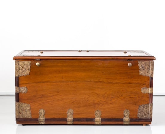 Antique Teakwood Arab Chest - The Past Perfect Collection