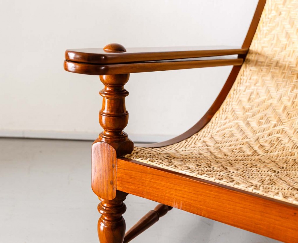 British Colonial Teakwood Planter’s Chair - The Past Perfect Collection