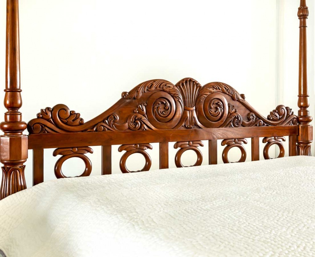 British Colonial Teakwood Four Poster Bed - The Past Perfect Collection
