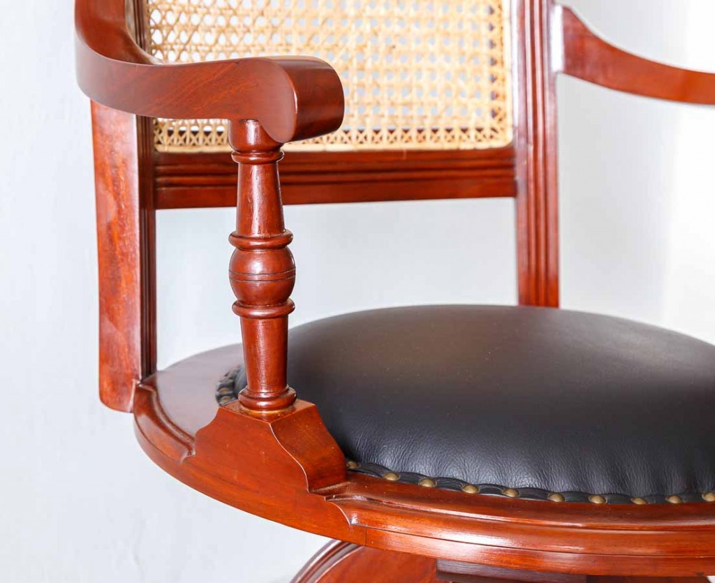 British Colonial Mahogany Desk Chair - The Past Perfect Collection