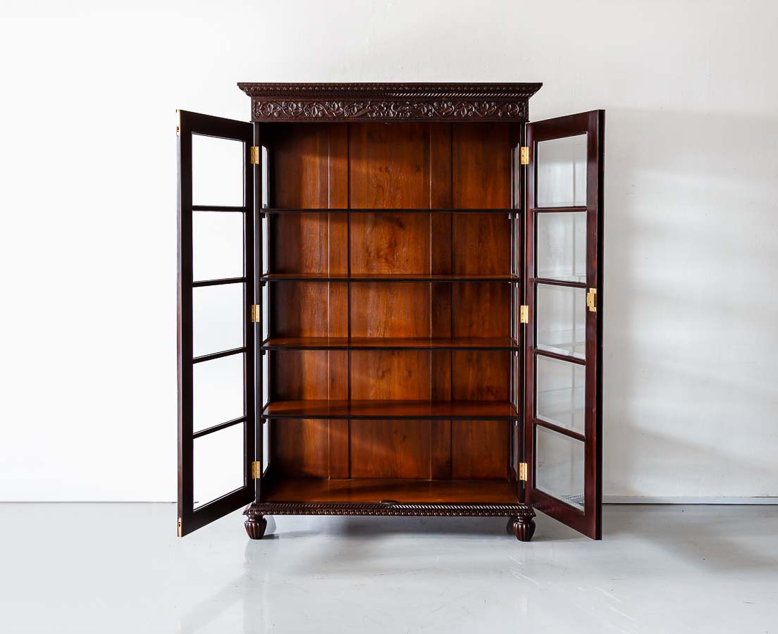 Antique British Colonial Display Cabinet - The Past Perfect Collection
