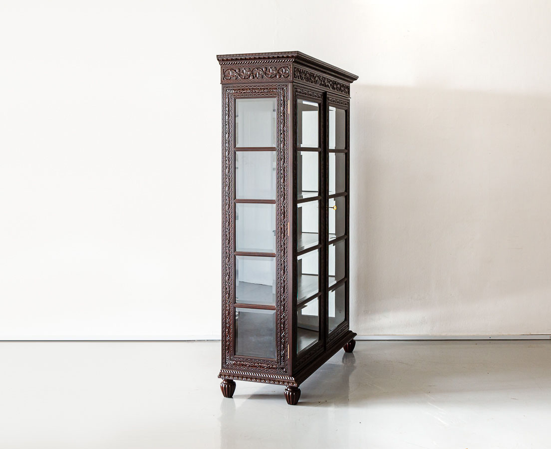 Antique British Colonial Display Cabinet - The Past Perfect Collection