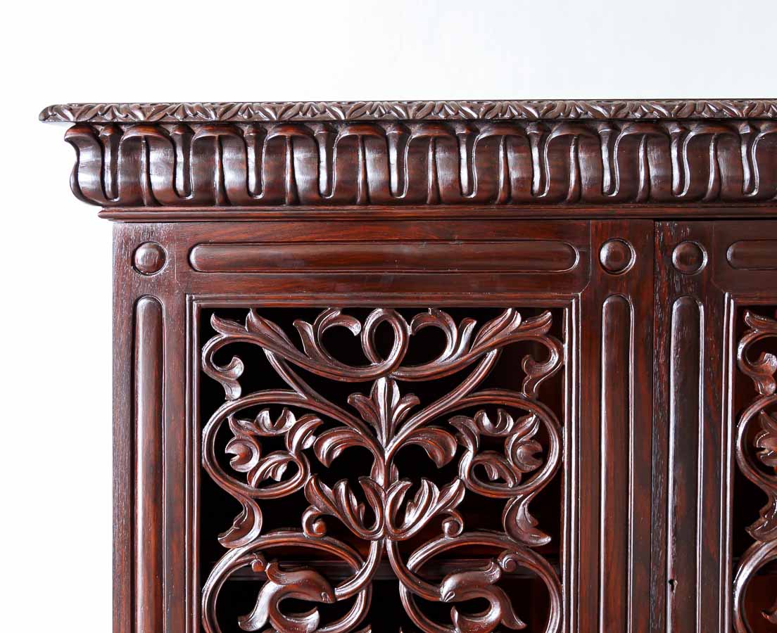 Antique British Colonial 3 Doors Sideboard - The Past Perfect Collection