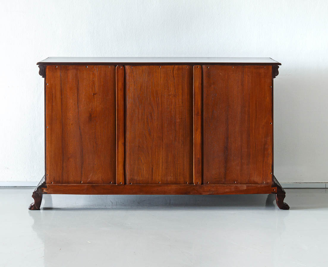 Antique British Colonial 3 Doors Sideboard - The Past Perfect Collection