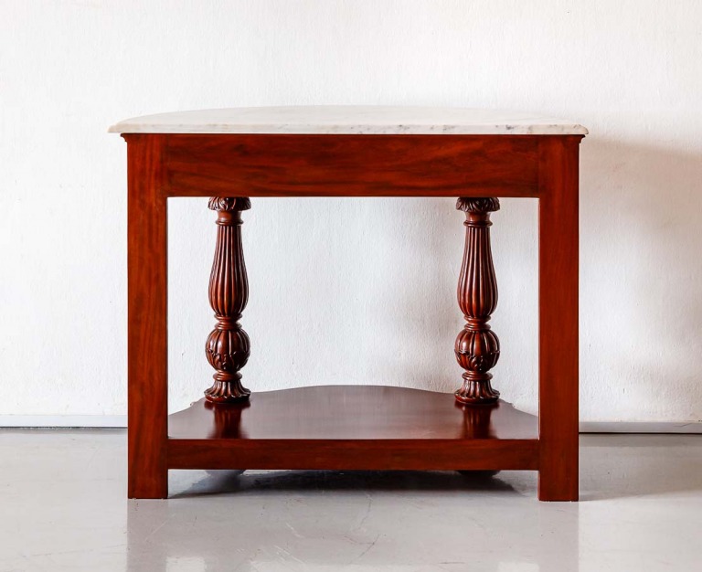 British Colonial Half Moon Console Table - The Past Perfect Collection