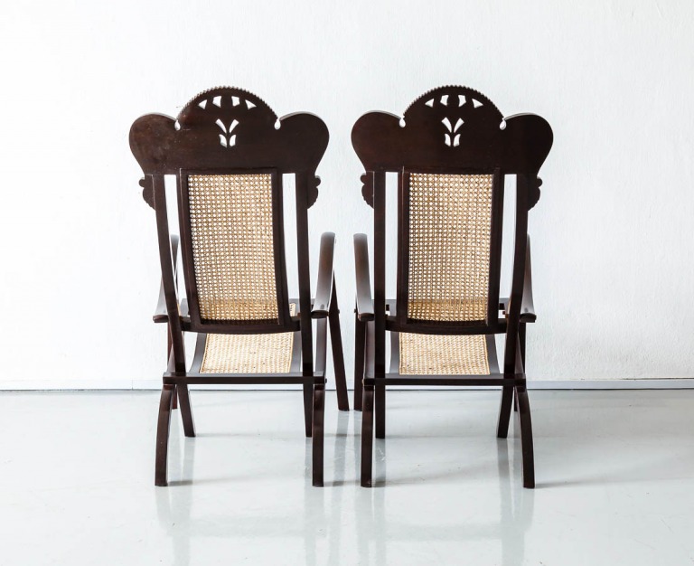 Antique Portuguese Colonial Folding Chairs - The Past Perfect Collection