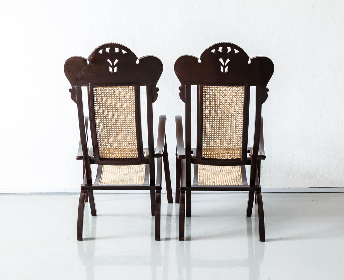 Antique Portuguese Colonial Folding Chairs - The Past Perfect Collection