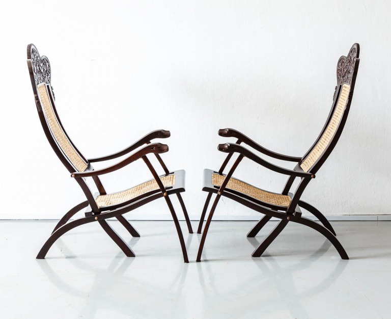 Antique Portuguese Colonial Folding Chairs - The Past Perfect Collection