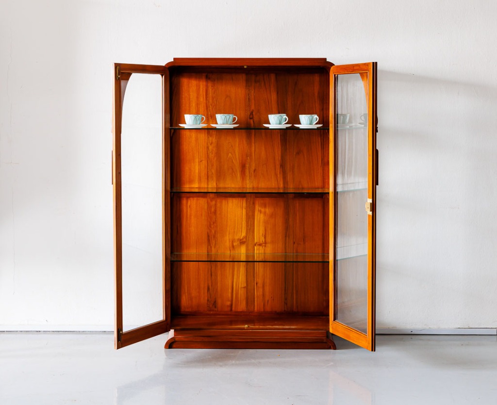 Art Deco Teakwood Display Cabinet - The Past Perfect Collection