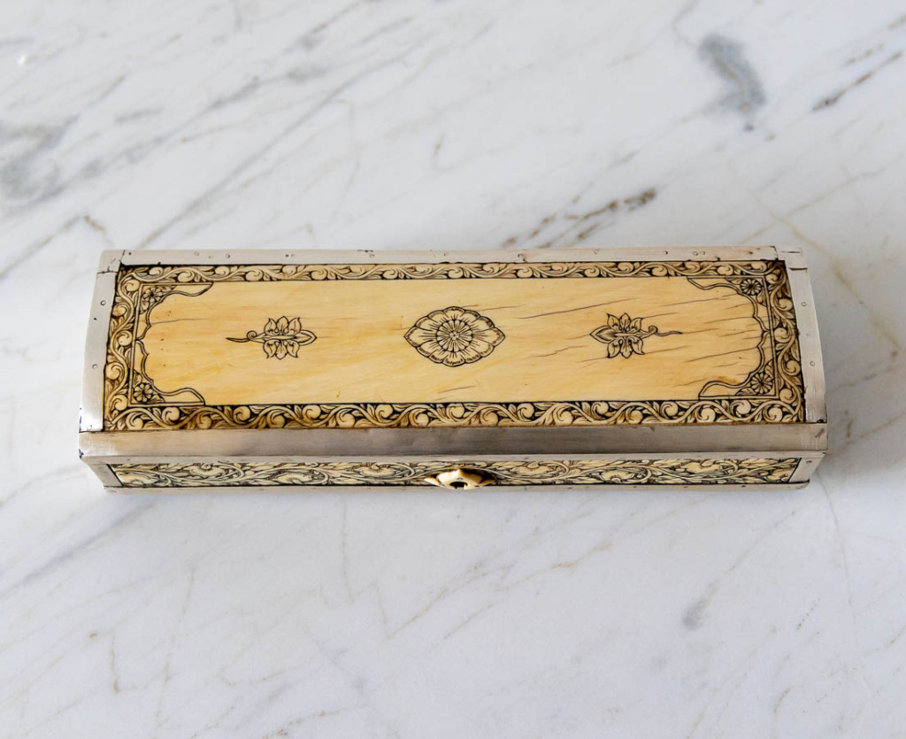 British Colonial Ivory Veneered Pen Box - The Past Perfect Collection