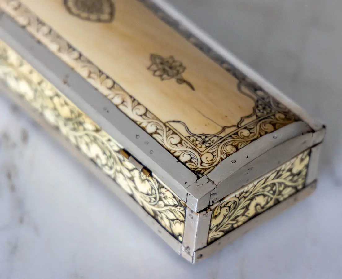 British Colonial Ivory Veneered Pen Box - The Past Perfect Collection